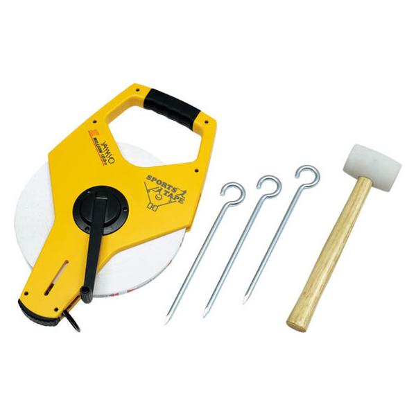 【商品説明】軟・硬式野球、少年野球、リトルリーグ、ソフトボール等の規格寸法と直角ポイントが明示されグランド作りに便利。表面はＪＩＳ１級の目盛り付で多目的にご使用になれます。【仕様】●素材・材質：テープ／グラスファイバー（ＰＶＣコーティング）...