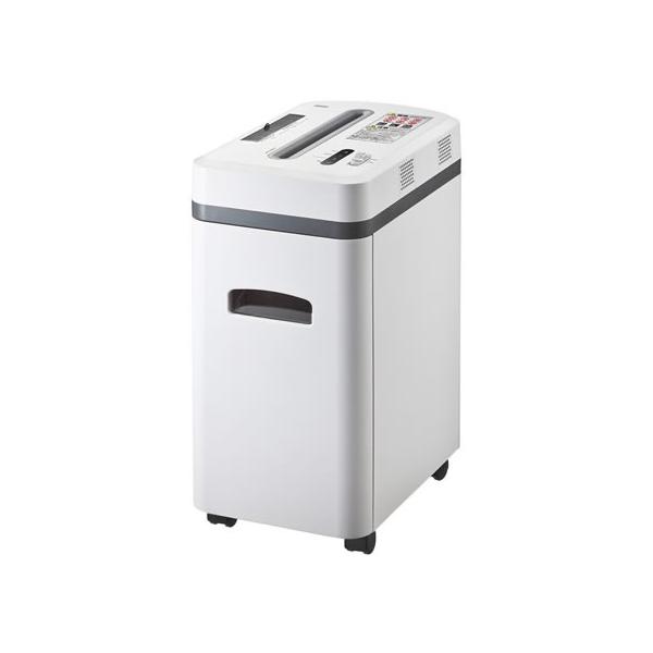 【仕様】Ａ４コピー用紙最大６枚とＤＶＤ又はＣＤ、クレジットカード１枚が細断できます。　オートスタート／ストップモード機能搭載。投入口に紙が投入されると自動的に細断。終了すると自動的に停止します。　紙詰まりによるモーターの焼き付けを防止するオ...
