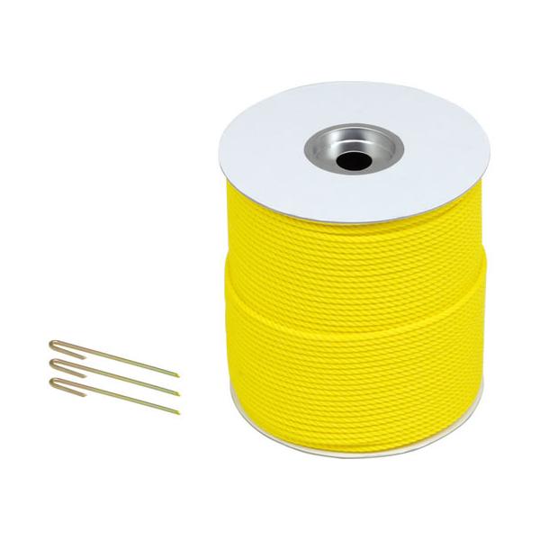 【商品説明】運動会等のグランド設営に役立つグランドロープと杭のセット。【仕様】●素材・材質：ポリエチレン　●サイズ：６ｍｍ×３００ｍ　●原産国：日本　●付属品：杭１００本（Ｂ−５９４７）