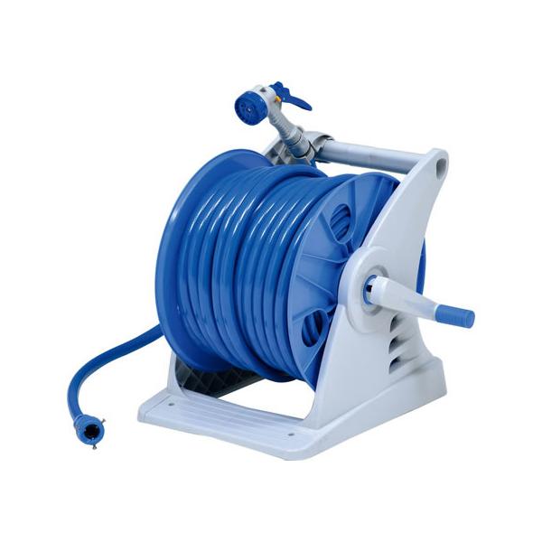 【商品説明】８種類の水流が選べるノズル付。ノズルホルダーでノズルをすっきり収納。【仕様】●素材・材質：本体／ポリプロピレン　●仕様：２０ｍｍ（内径１５ｍｍ）耐寒・耐圧ホース５０ｍ付、専用ノズル付　●サイズ：幅４４．５×奥行４３．５×高さ４１...