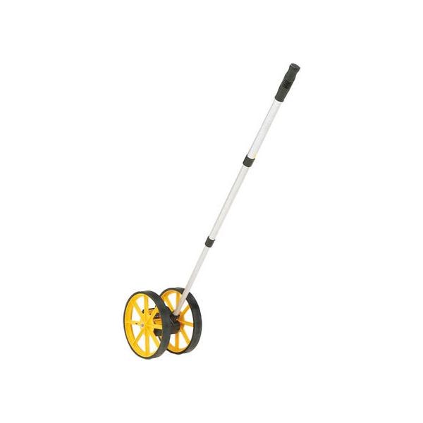 【商品説明】距離を計測するローラー。【仕様】●素材・材質：合成樹脂　●仕様：測定範囲０．１−９９９９．９ｍ（大型カウンター表示）、目盛１０ｃｍ間隔　●サイズ：車輪径２０ｃｍ、柄伸縮式（全長５１−９９ｃｍ）　●商品重量：８７０ｇ　●原産国：日本