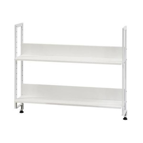 【仕様】●カラー：ホワイト●サイズ：外寸：幅９６０×奥行２５０×高さ８００ｍｍ●重量：８．５ｋｇ●仕様：棚板：メラミン樹脂化粧板、エッジ：ＰＶＣエッジ、フレーム：スチール（粉体塗装）、クランプ：スチール（粉体塗装）、合成樹脂●注文単位：１台...