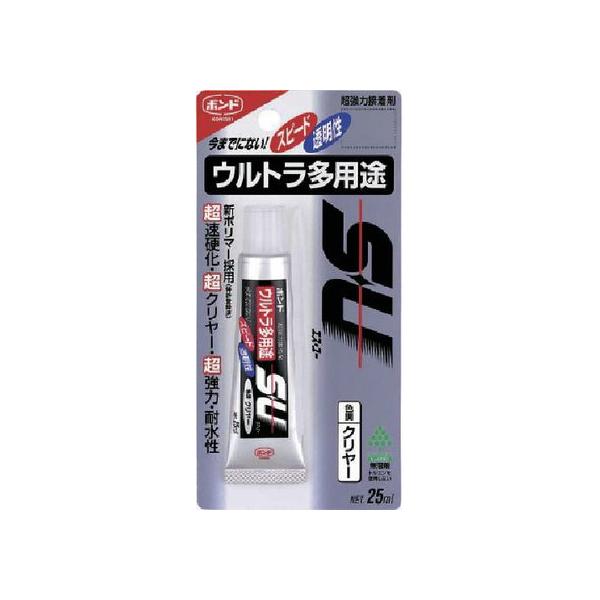 【商品説明】●新ポリマー（シリル化ウレタン樹脂）を採用し、固着スピードと透明性を飛躍的に向上させました。●超速硬化・強力・耐久性に優れています。●超速硬化・強力・耐久性に優れています。●無溶剤タイプです。●日本接着剤工業会 JAIA 4VO...