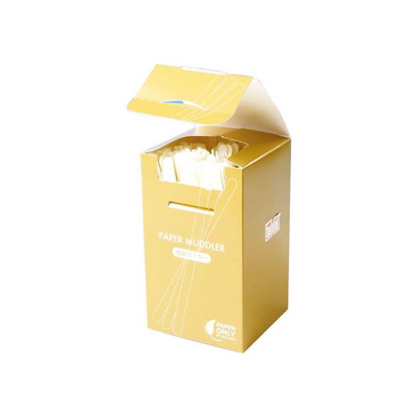 【仕様】●紙タイプマドラー●サイズ：１２０×６ｍｍ●注文単位：１箱（４００本）●使い捨てだからこそ環境にやさしい紙製になりました。