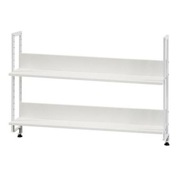 【仕様】●カラー：ホワイト、ナチュラル、ブラウン●サイズ：外寸：幅１１６０×奥行２５０×高さ８００ｍｍ●重量：９．５ｋｇ●仕様：棚板：メラミン樹脂化粧板、エッジ：ＰＶＣエッジ、フレーム：スチール（粉体塗装）、クランプ：スチール（粉体塗装）、...