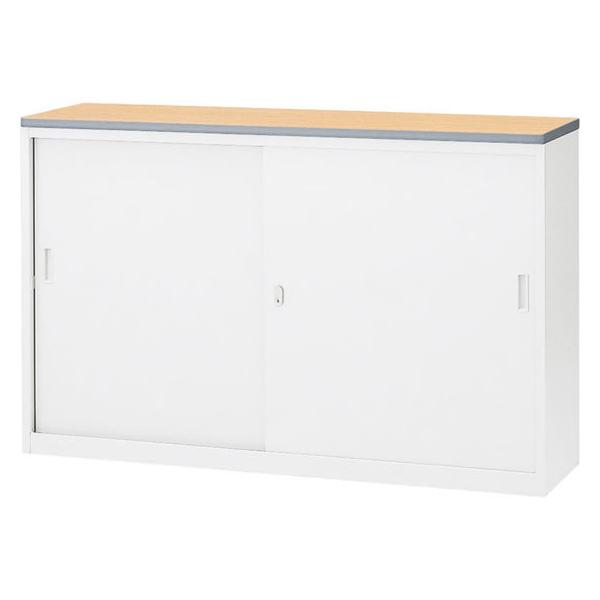 【商品説明】シンプルなデザインで安心の国産品です。【仕様】●外寸法：幅１５００×奥行４５４×高さ９５０ｍｍ●材質：天板／メラミン化粧版・ソフトエッジ巻、本体／スチール製●重量：６３ｋｇ●機能：アジャスター付、横連結式●カラー：天板／ペールア...