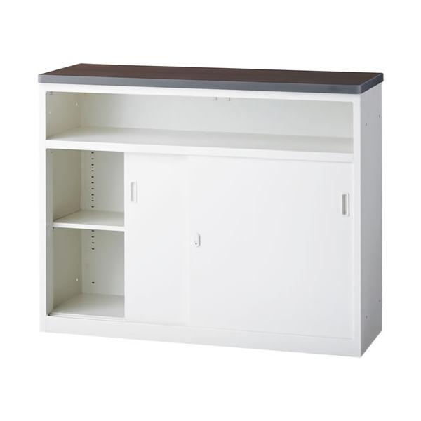 【商品説明】シンプルなデザインで安心の国産品です。【仕様】●外寸法：幅１２００×奥行４５４×高さ９５０ｍｍ●材質：天板／メラミン化粧版・ソフトエッジ巻、本体／スチール製●重量：４８ｋｇ●機能：アジャスター付、横連結式●カラー：天板／ウォール...