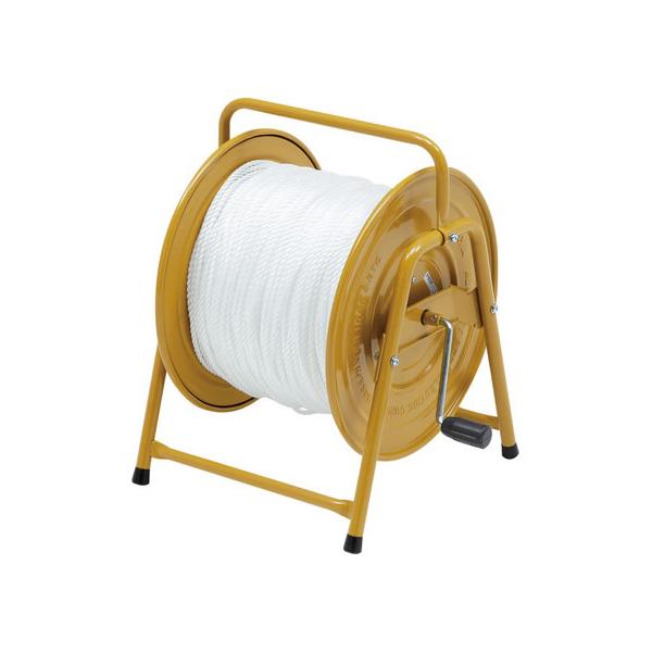 【商品説明】検尺ロープを６〜７ｍｍロープ４００ｍ、９〜１０ｍｍロープ２００ｍまで巻き取る事が出来る巻取器。【仕様】●素材・材質：主材／スチール　●仕様：６〜７ｍｍロープ４００ｍ、９〜１０ｍｍロープ２００ｍ巻取可能　●特徴：ロープ別売　●サイ...