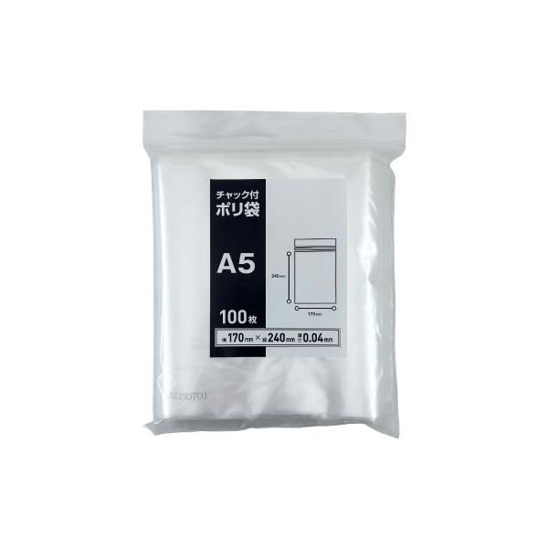 【商品説明】●フォーレストオリジナル製品　●食品衛生法適合商品【仕様】●サイズ：Ａ５●寸法：チャック下寸法／縦２４０×横１７０ｍｍ、チャック上寸法／２０ｍｍ●厚さ：０．０４ｍｍ●色：透明●材質：ポリエチレン●仕様：チャック式●生産国：中国●...