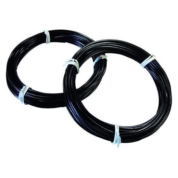 【商品説明】●PVC（ポリ塩化ビニール）で被膜された針金です。【仕様】●型番：10155871　●線径（mm）：3．2 ●番手：10 ●長さ（m）：10 ●使用荷重（kgf）：7 ●線芯（mm）：2．0　●アルミ線 ●黒コート ●＃10X1...