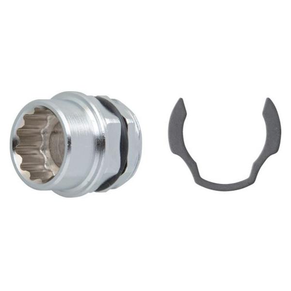 【商品説明】●ソケット抜け防止のＣリング付です。●オフセットアダプター専用ソケットです。【仕様】●型番：AOA-1914　●全長（ｍｍ）：２３．０●対辺（ｍｍ）：１４　●ソケット：合金鋼●Ｃリング：炭素鋼　●Ｃリング