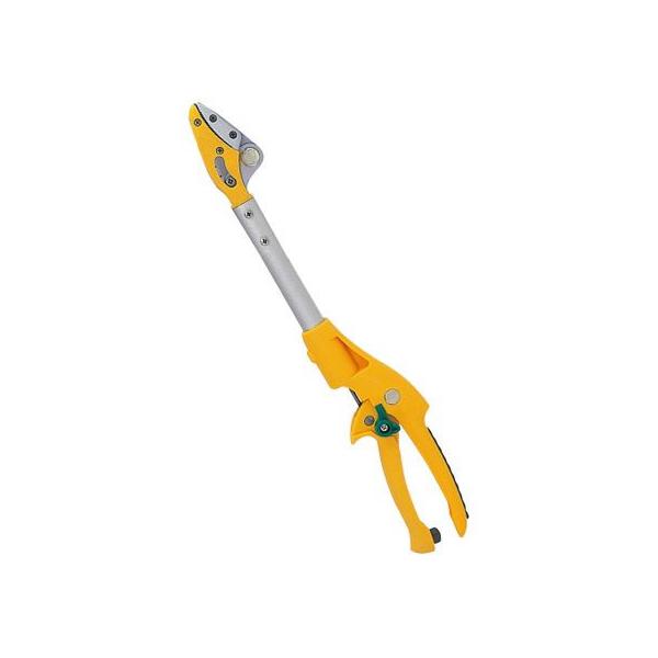 【商品説明】超軽量の３００ｇ。庭木・花の手入れ、果実の収穫に。トゲのある花や果実でも安心。野菜・山菜採りにも。【仕様】●本体サイズ（ｍｍ）：６９ｘ３８ｘ４００●本体重量：約３００ｇ●切断径（直径、生木の場合）：８ｍｍ（キャッチをつけた場合）...