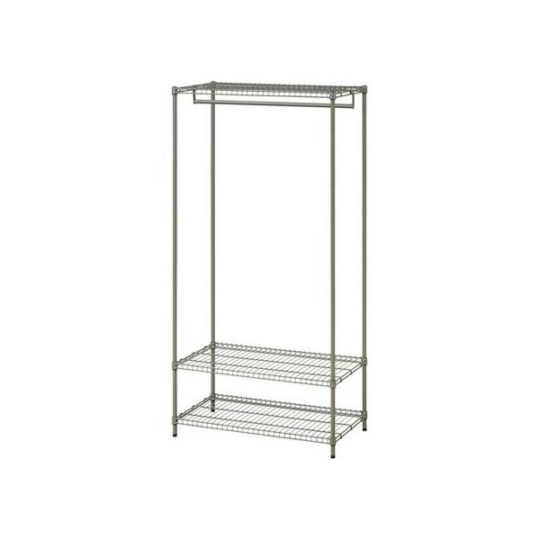 【商品説明】スタイリッシュな棚板で、インテリアに馴染みやすいデザインです。　シワなく衣類を収納するのに適したワードローブです。　ハンガーパイプには衣類をかけて収納し、棚板には帽子やカバンなどのファッション小物が収納できます。　ワンピースやコ...