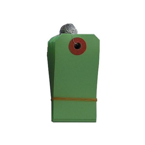 【商品説明】針金付き。【仕様】●サイズ：縦６０ｍｍ×横３０ｍｍ●質量：７００ｇ●色：グリーン●材質：紙／針金●表示内容：無地●仕様：針金付（豆）●入り数：２０００枚●パッケージサイズ：縦６０×横１５０×奥行２５０ｍｍ●製造国：日本