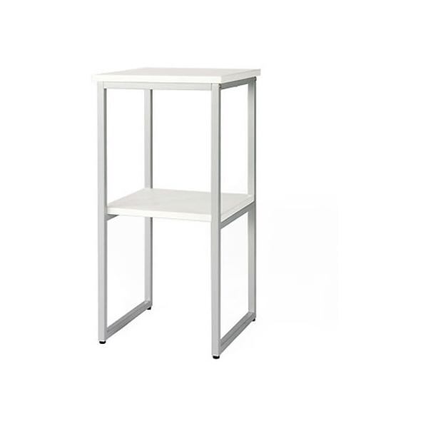 【商品説明】エントランスで消毒液やタイムカードなどを置くラックにも便利です。棚は固定棚です。アジャスター付きでがたつきの調整も可能です。【仕様】●外寸法：幅３５０×奥行３５０×高さ７３０ｍｍ●材質：天板・棚板／低圧メラミン樹脂化粧木質ボード...