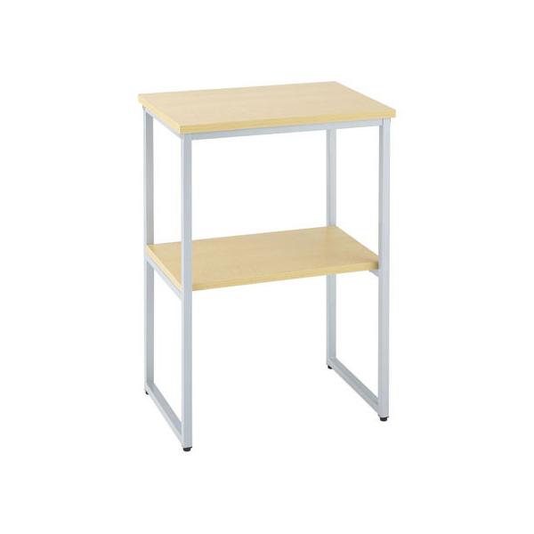 【商品説明】エントランスで消毒液やタイムカードなど置くラックとしても便利です。棚板は固定です。アジャスター付きでがたつきの調整も可能です。【仕様】●外寸法：幅５００×奥行３５０×高さ７３０ｍｍ●材質：天板・棚板／低圧メラミン樹脂化粧木質ボー...