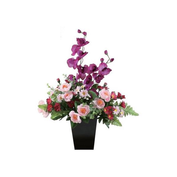 【商品説明】生花のような精巧なつくり、気品ある美しさがお部屋を華やかに！光触媒加工で空気もキレイにします。　光触媒加工の４つのチカラ。抗菌、防汚、消臭、ホルムアルデヒドの分解。　水替え・お手入れ不要。【仕様】●色：ピンク●サイズ：約幅３５×...