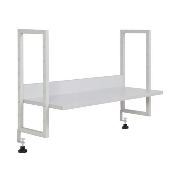 【商品説明】クランプ式になっており、設置面の天板の厚さが１５ｍｍ〜３３ｍｍ以内で、奥行きが５０ｍｍ以上のデスクに取り付ける事が可能。ただし、天板の端が丸みを帯びている等、ご使用のデスクの形状によっては取付できない場合もありますので、ご注意く...