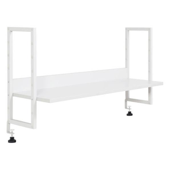 【商品説明】クランプ式になっており、設置面の天板の厚さが１５ｍｍ〜３３ｍｍ以内で、奥行きが５０ｍｍ以上のデスクに取り付ける事が可能。ただし、天板の端が丸みを帯びている等、ご使用のデスクの形状によっては取付できない場合もありますので、ご注意く...