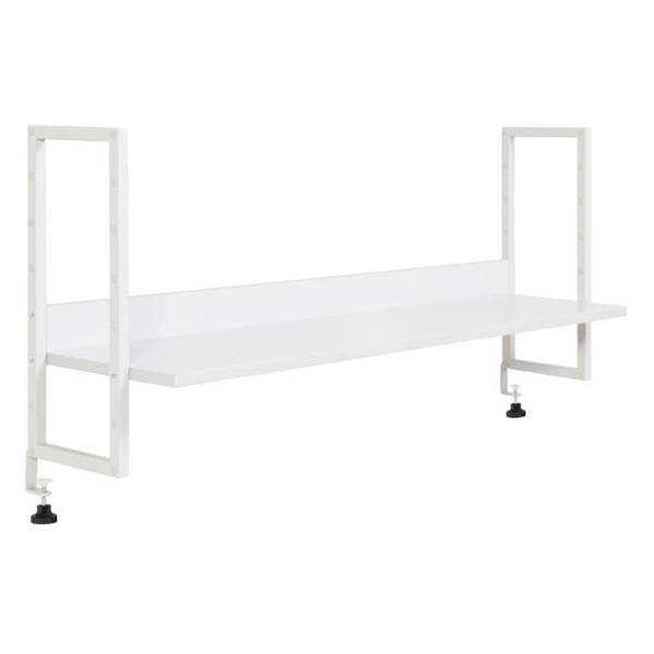 【商品説明】クランプ式になっており、設置面の天板の厚さが１５ｍｍ〜３３ｍｍ以内で、奥行きが５０ｍｍ以上のデスクに取り付ける事が可能。ただし、天板の端が丸みを帯びている等、ご使用のデスクの形状によっては取付できない場合もありますので、ご注意く...