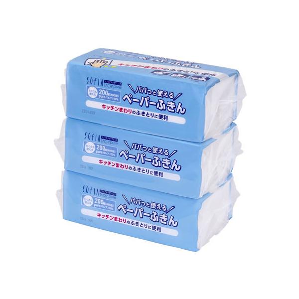 【商品説明】キッチンまわり、リビングなどご家庭のいろんな汚れのふきとりにパパっと使えるペーパーふきん。パルプ１００％なので直接食品に触れても大丈夫です。ポップアップタイプなので、濡れた手でもパッと素早く取り出せます。【仕様】●シートサイズ：...