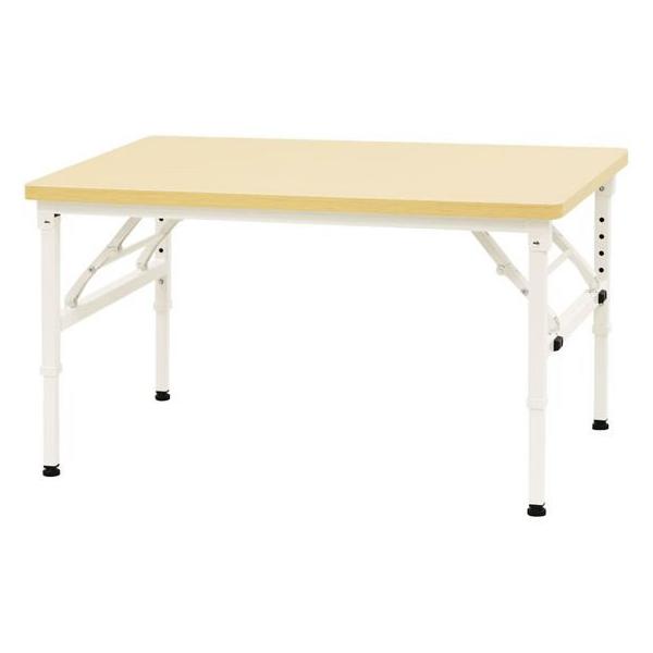 【商品説明】完成品でのお届け＆高さ調節は工具不要な簡単設計ですぐにお使いいただけます。　安全な角丸天板仕様で様々な人が使う環境でも安心です。　小さなお子様にも使いやすい高さ３５０ｍｍから座卓より少し高めな５００ｍｍまで昇降するので、保育園や...