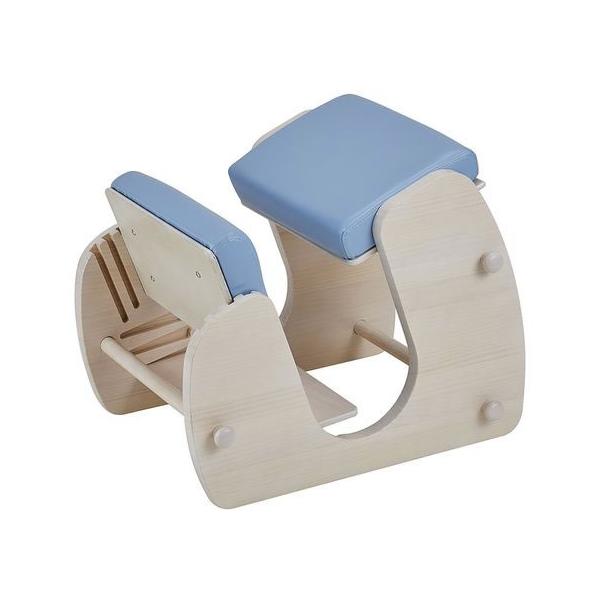 【仕様】●カラー：ホワイトブルー　●商品サイズ：Ｗ５１．５×Ｄ７０×Ｈ５３〜６２（座面高中央４１・５７ｃｍ）　●製品重量：８．３５ｋｇ　●主材質：天然木（パイン材ラッカー塗装）、合板、ウレタン、合成皮革（ＰＶＣ）　●耐荷重：８０ｋｇ●適応身...