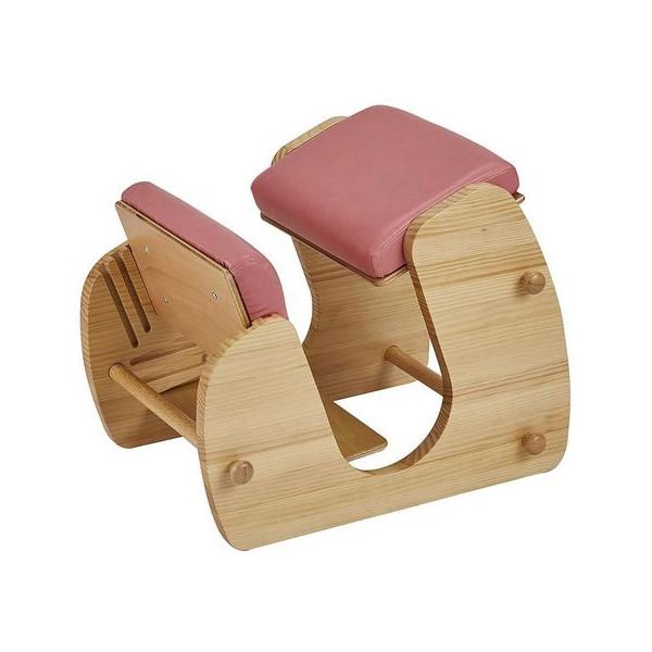 【仕様】●カラー：ナチュラルピンク　●商品サイズ：Ｗ５１．５×Ｄ７０×Ｈ５３〜６２（座面高中央４１・５７ｃｍ）　●製品重量：８．３５ｋｇ　●主材質：天然木（パイン材ラッカー塗装）、合板、ウレタン、合成皮革（ＰＶＣ）　●耐荷重：８０ｋｇ●適応...