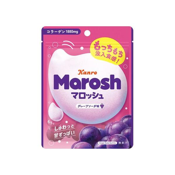 【商品説明】もっちもちな食感と、しゅわっと甘ずっぱいパウダーが特徴的なグミです。マロッシュだけの「没入食感」を表現したデザインにリニューアルしました！【仕様】●内容量：　５０ｇ