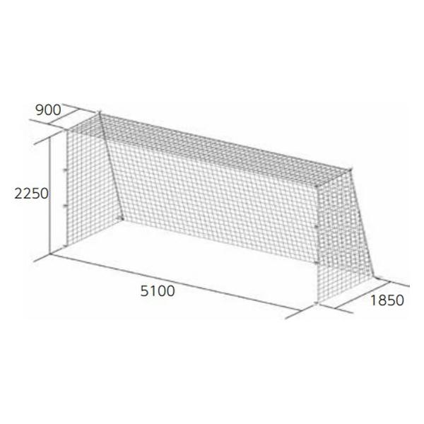 【商品説明】ジュニアサッカーゴールネット・四角目（２張１組）【仕様】●素材・材質：ポリエチレン有結節　●仕様：４４０Ｔ／４５本、網目：１２ｃｍ角　●特徴：サイズはＳＧ基準認証品サイズです。ＳＧ基準認証品サイズ以外はご相談ください。（Ｂ−７１...