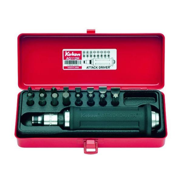 【仕様】●型番：AG112H　●セット内容：本体（４１１２Ｇ）、ビットホルダ（４１３８）、プラスビット（１００Ｐ．３２−２、３、４）、マイナスビット（１００Ｓ．３２−８、９、１０、１２、１４）、ヘックスビット（１００Ｈ．３２−５、６、８、１...