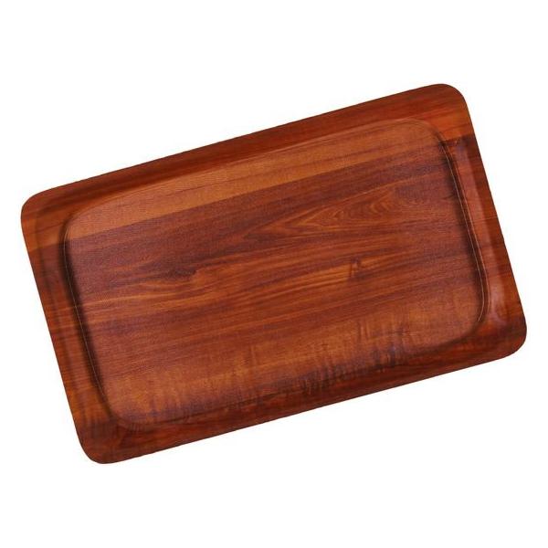 【商品説明】お手入れが簡単で傷がつきにくくなっています。　ノンスリップ加工をしてあります。【仕様】●外寸：６１０×４３０ｍｍ●材質１：マホガニー●材質２：メラミン表面加工