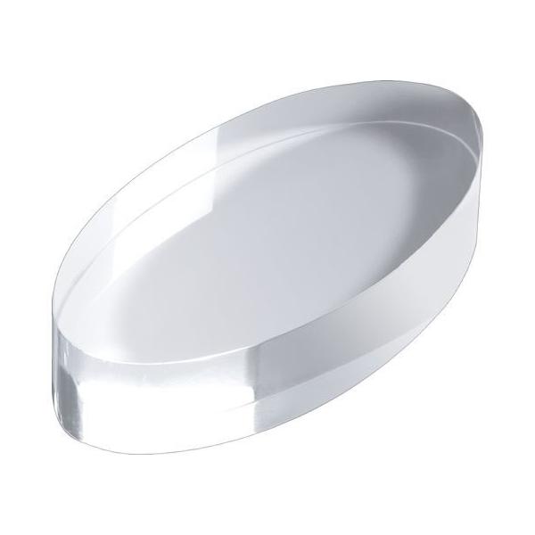 【商品説明】楕円型のデザインが、高級感の中にもフェミニンな優しさを演出します。　透明感と清涼感があり、ディスプレイの演出に最適です。　透明なので邪魔をせず、高級感が演出できるしっかりしたブロックです。　店頭での使用はもちろん、撮影や展示会・...