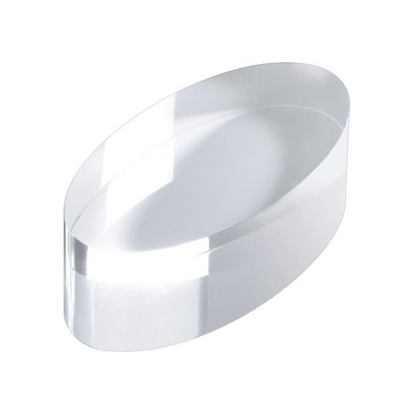 【商品説明】楕円型のデザインが、高級感の中にもフェミニンな優しさを演出します。　透明感と清涼感があり、ディスプレイの演出に最適です。　透明なので邪魔をせず、高級感が演出できるしっかりしたブロックです。　店頭での使用はもちろん、撮影や展示会・...