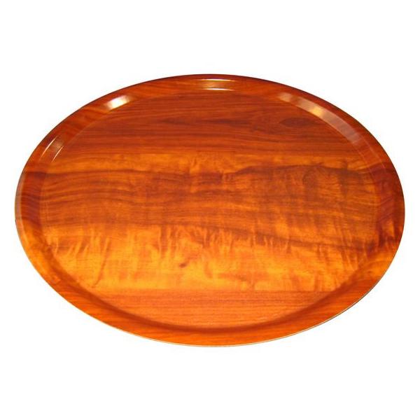 【商品説明】お手入れが簡単で傷がつきにくくなっています。　ノンスリップ加工をしてあります。【仕様】●外寸：直径４３０ｍｍ●重量：５６０ｇ●材質１：ウォルナッツ●材質２：メラミン表面加工