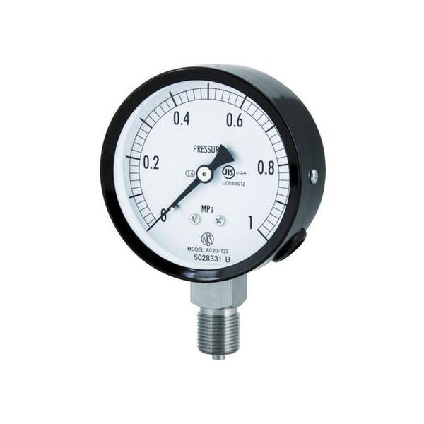 【仕様】●型番：AC20-133-0.4MP　●圧力レンジ（MPa）：0．0〜0．40　●最小目盛（MPa）：0．010　●精度：±1．6％FS　●ケース形状：A　●接続部サイズ：G3／8B　●大きさ（mm）：75　●大きさ：75mm　●ブ...