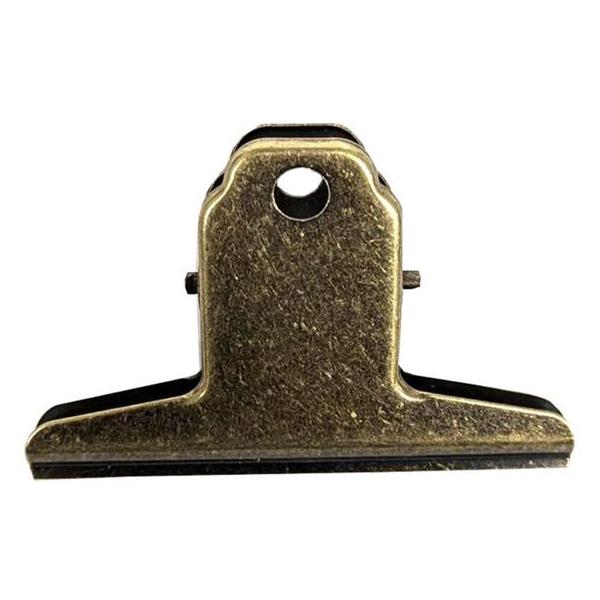 【商品説明】アンティーク風加工を施した、インテリアに馴染みやすいクリップです。　メモや書類などをまとめるのはもちろん、置いておくだけでもオシャレな雰囲気になります。　落ち着いたモダンな色合いが特徴です。【仕様】●サイズ：約５０×７５×２７ｍ...