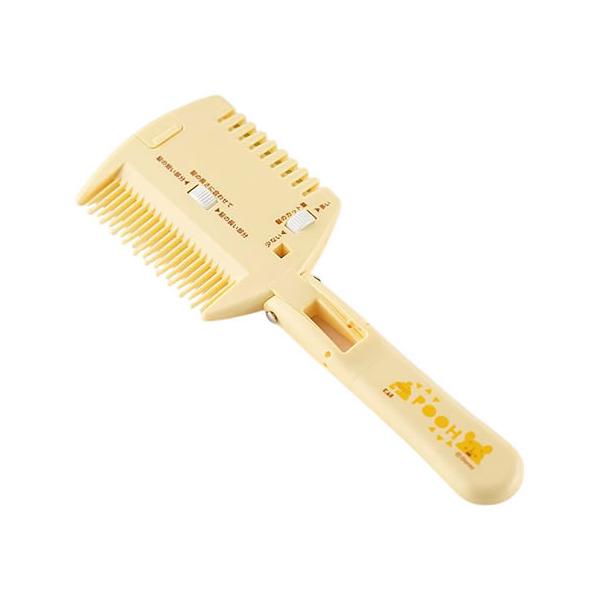 【商品説明】●くまのプーさんのデザインが入った髪の切れる量を調整できるシェーパーです。●クシ先端は頭皮にやさしい球面仕上げです。【仕様】●パッケージサイズ：２１１×８７×１５ｍｍ●重量：６１ｇ