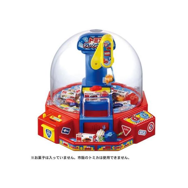 【商品説明】コインを入れると「のりものＧＯＧＯパラダイス」のオリジナルメロディが流れます。　２つのボタンでクレーンを操作！カプセルや乗用車、ミニトミカ箱をクレーンですくったら、動くスライドテーブルの上にうまく落とそう！　ミニトミカ箱をスライ...