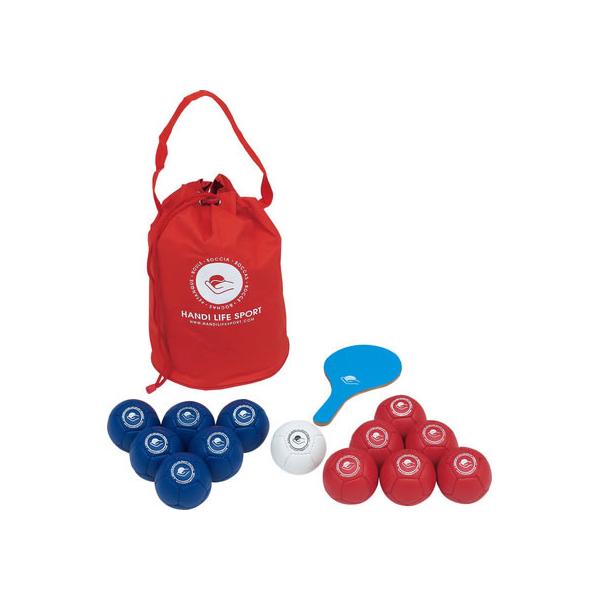 【商品説明】各種大会で利用可能なＢＩＳＦｅｄ（国際ボッチャ競技連盟）公認品。みんなが参加できるユニバーサルスポーツ、ボッチャ。ボールをジャックボール（目標球）に近づけるゲームです。【仕様】●素材・材質：ボール表面／合成皮革、ボール芯材／ペレ...