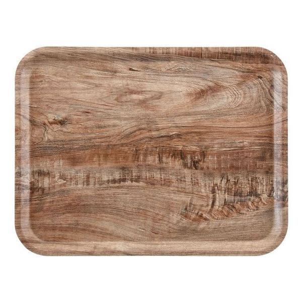【商品説明】カフェトレイとしてだけでなく、学食や社食用のトレイとしても。　見た目だけではなく、触った質感もリアルに表現。　クラフトペーパー＋メラミンで丈夫。　本物の木ではないために、ゆがみ・ひずみにくい。　重量に若干の個体差があります。　耐...