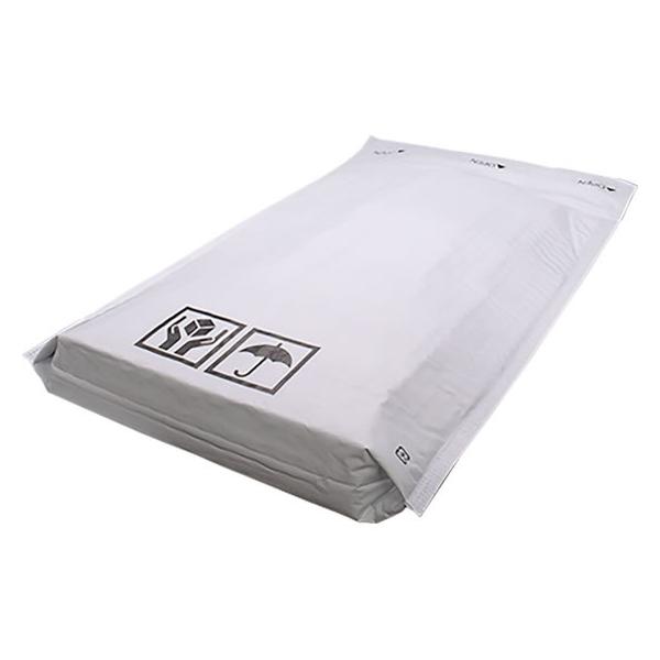 【商品説明】内側に粒型緩衝材が詰まっているため、追加で緩衝材を用意する必要がなく、梱包時間を短縮できます。フタ部分には静電気防止加工が施されたテープ付き。表面は白色、内側はグレーフィルム加工のため、中身が透けにくい仕様になっております。ミシ...