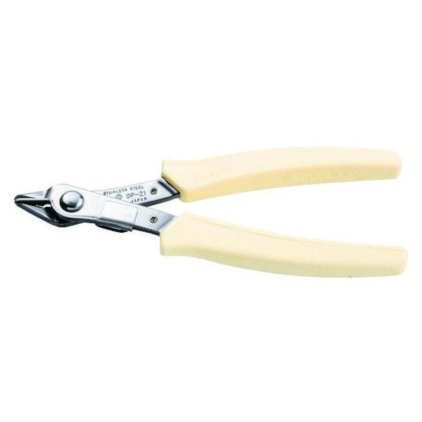 【仕様】●型番：SP-21　●全長（mm）：126●切断能力（mm）銅線：φ1．6　●ばね付●セミフラット刃　●ステンレス鋼●グリップ：エラストマー樹脂