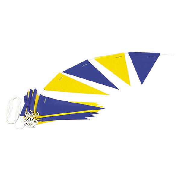 【商品説明】三角旗はロープにセット済み。背泳標識三角旗セット。【仕様】●素材・材質：５ｍｍポリプロピレンロープ　●仕様：Ｂ−２９７３三角旗×５３枚、５ｍｍポリプロピレンロープ２５ｍ×１本（旗はロープにセット済）、背泳用標識は２組必要です。　...