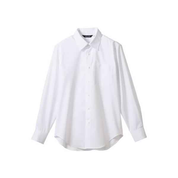 【商品説明】細身でも動きやすく、着崩れしないシルエットが魅力のベーシックシャツ。１枚で着ても美しく、エプロンやベストを重ねてももたつきません。ネクタイの有り・無しどちらでも印象の良い小ぶりな衿で幅広いシーンで着用可能な汎用性の高い長袖シャツ...
