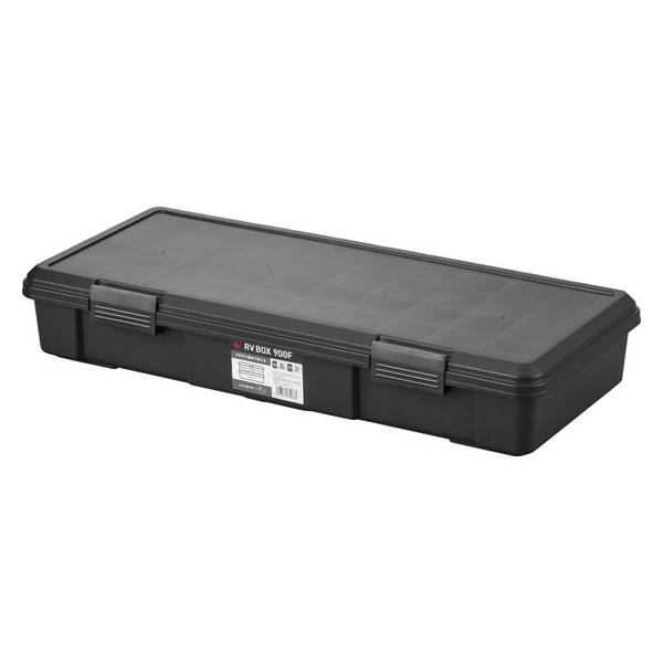 【商品説明】スタッキング可能な浅型タイプです。ＲＶＢＯＸ４５０Ｆを２つ重ねて使えます。仕切り板付きで小物収納に最適です。ステーションワゴンのトランクにぴったりのサイズです。【仕様】●商品サイズ：約幅９００×奥行４００×高さ１５５ｍｍ●質量：...
