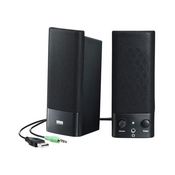 【商品説明】実用最大出力1W(0.5W+0.5W)のマルチメディアスピーカーです。アンプ内蔵でヘッドホンステレオの出力端子やパソコンの音声端子につなぐだけで音楽を楽しめます。USBポートから電源を供給するのでコンセント周りが煩雑になりません...