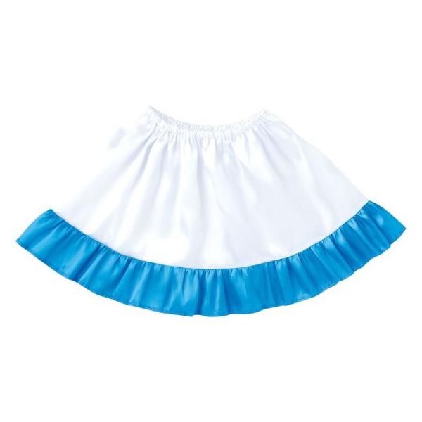 【商品説明】アイドル気分でキラキラ♪裾フリルが映えるスカート！　大人気の衣装ベースシリーズの裾フリルスカートです。やわらかな光沢のあるサテン生地に、裾フリルをあしらった華やかなデザインが特長です。ウエストゴム仕様で着脱が簡単、動くたびにフリ...