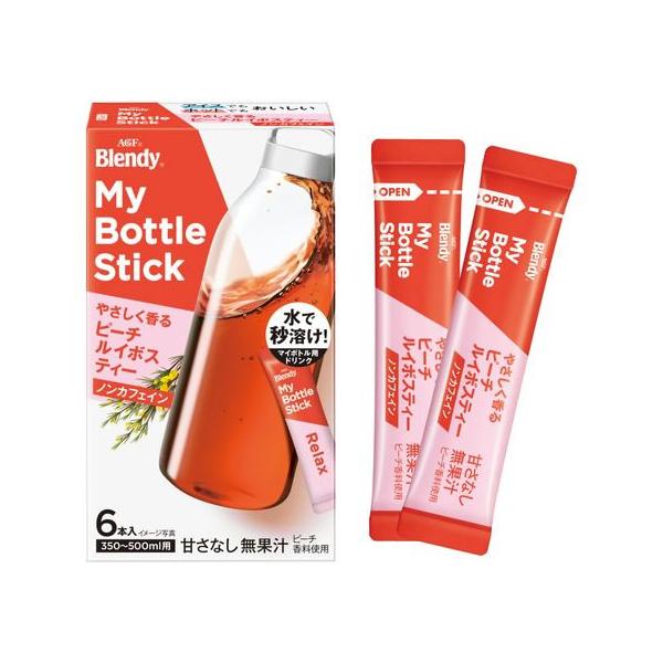 【商品説明】やさしいピーチ風味のルイボスティーです。ノンカフェインでゆったりくつろぐひと時に寄り添います。【仕様】●注文単位：１箱（６本入）●やさしく香るピーチルイボス●甘さなし●無果汁●３５０〜５００ｍｌ用（１本）