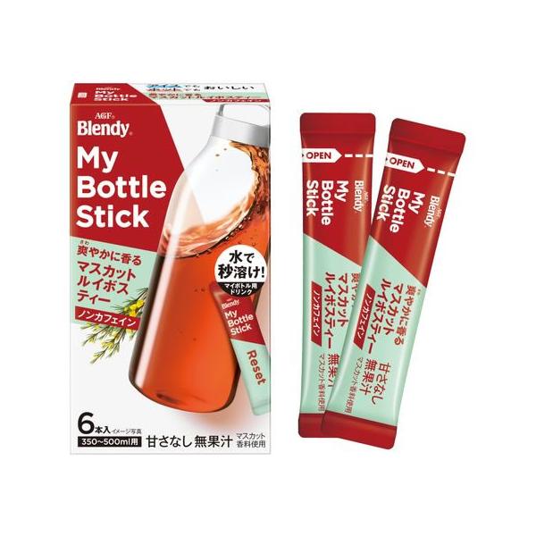 【商品説明】爽やかなマスカット風味のルイボスティーです。ノンカフェインで気持ち整う時間をお楽しみください。【仕様】●注文単位：１箱（６本入）●爽やかに香るマスカットルイボスティー●甘さなし●無果汁●３５０〜５００ｍｌ用（１本）